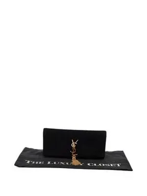 Saint Laurent Suede Kate Tassel Clutch Bag