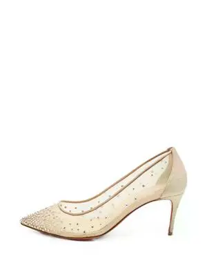 CHRISTIAN LOUBOUTIN Follies Strass Crystal-embellished Pumps - Neutrals