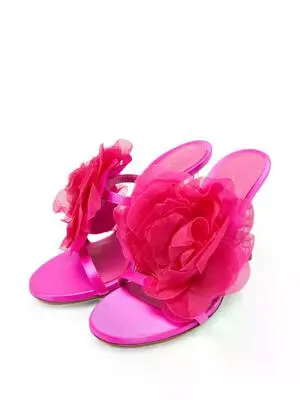 LE SILLA Rose-appliqué Sandals