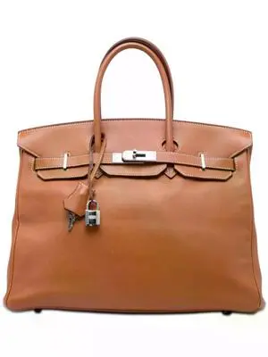 HERMÈS Hermès 2006 Tadelakt Birkin Retourne 35 Handbag
