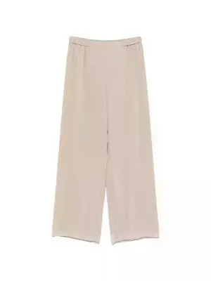 Marina Rinaldi Gamba Elasticated-waistband Palazzo Pants - Neutrals