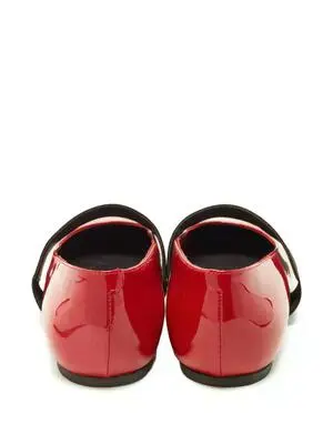 Givenchy Sliced Square-toe Ballet Flats In Patent Leather