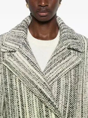 Momoni Chevron Pattern Double-breasted Coat