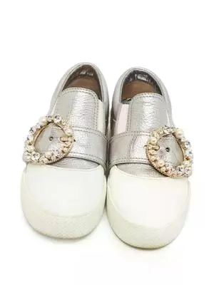 Miu Miu Crystal-embellished Slip-on Sneakers