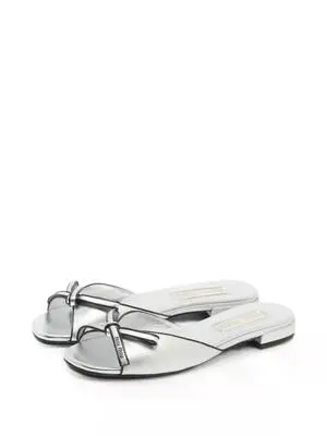Miu Miu Mordore Bow Slide Sandals