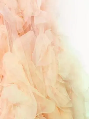 Marchesa Strapless Tulle Ballgown With Floral Appliqués