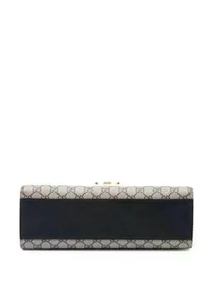 Gucci Gg Supreme Padlock Shoulder Bag - Black