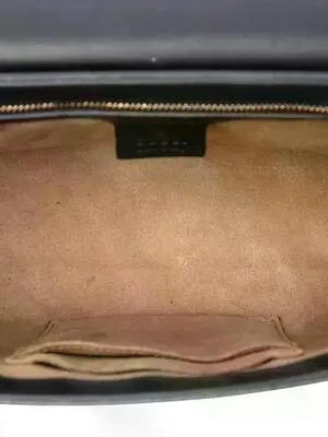 Gucci Gg Supreme Padlock Shoulder Bag - Black