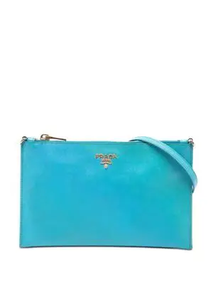 Prada 2013-2026 Saffiano Shoulder Bag - Blue
