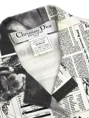 Dior Newspaper Print Cropped Jacket