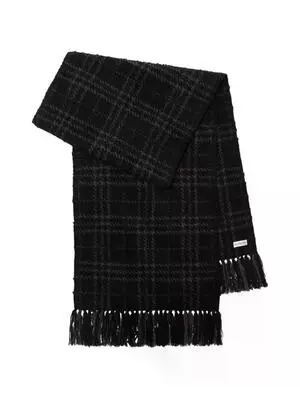 Burberry Embellished Check Bouclé Scarf