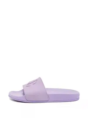 JIMMY CHOO Embossed Logo Slides - Purple