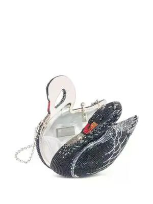 JUDITH LEIBER Judith Leiber Odile Crystal-Embellished Swan Clutch Bag