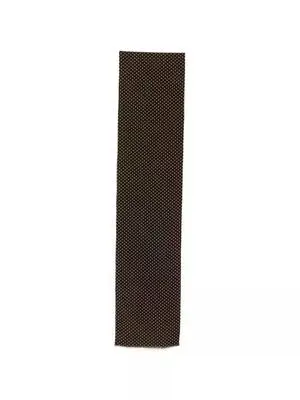 CENERE GB Polka-dot Fringed Scarf - Brown