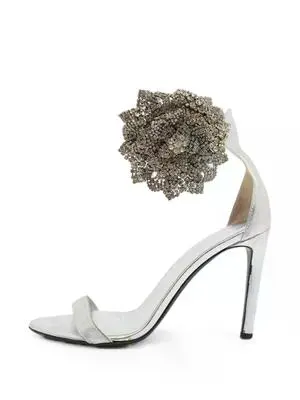 GIUSEPPE ZANOTTI Flower-embellished Ankle-strap Sandals