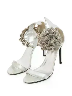 GIUSEPPE ZANOTTI Flower-embellished Ankle-strap Sandals