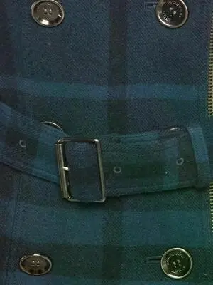 Burberry Plaid Belted Jacket