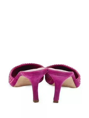 Paris Texas Crystal-embellished Mules