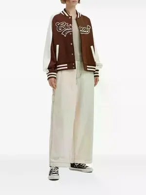 CHOCOOLATE Logo-embroidered Colour-block Bomber Jacket