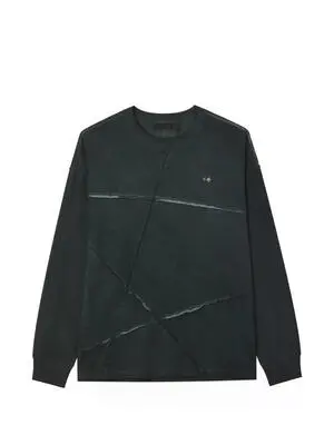 FIVE CM Exposed-seam Logo-plaque Long-sleeved T-shirt