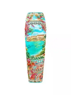 Camilla Meet Me In Mallorca Multi Long Multi Wear Sarong - Blue