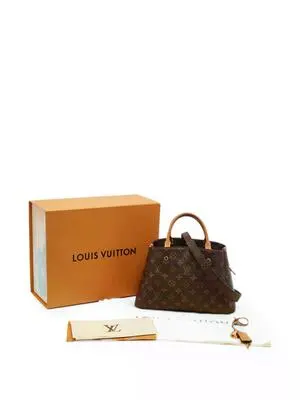LOUIS VUITTON Bb Montaigne Monogram Tote Bag - Brown