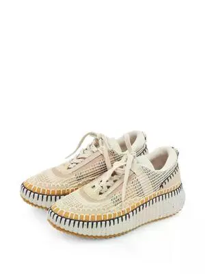 Chloé Nama Lace-up Sneakers - Neutrals