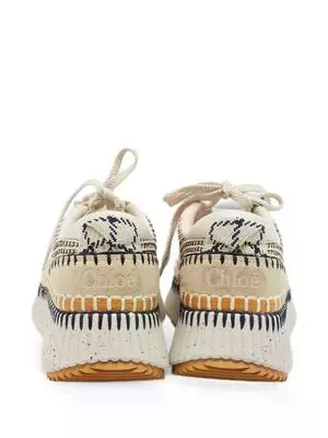 Chloé Nama Lace-up Sneakers - Neutrals