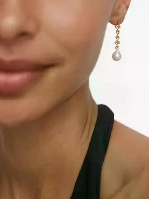 Monica Vinader Capri Baroque Pearl Drop Earrings