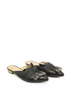 CHARLOTTE OLYMPIA Spike-embellished Knotted Mules