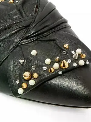 CHARLOTTE OLYMPIA Spike-embellished Knotted Mules