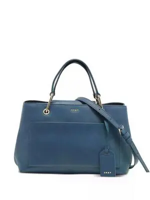 Dkny Julius Leather Tote Bag - Blue