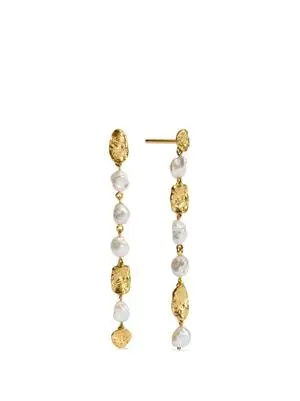 Monica Vinader Capri Pearl Drop Earrings - Gold