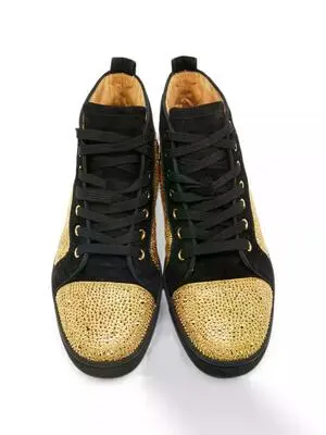 CHRISTIAN LOUBOUTIN Louis Crystal-embellished High-top Sneakers