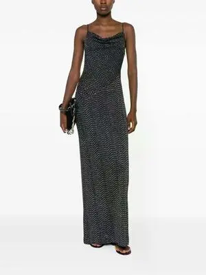 Missoni Zigzag-knit Cowl-neck Maxi Dress