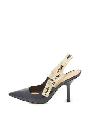 Dior J'adior Patent Leather Slingback Pumps - Blue
