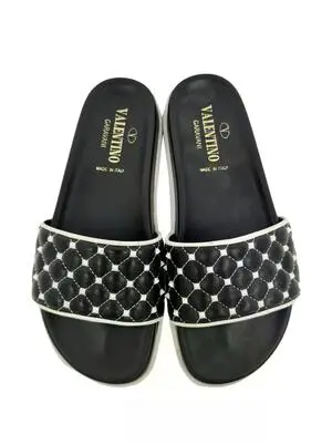 Red Valentino Rockstud Quilted Slides