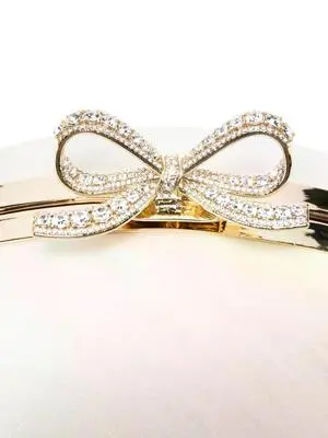 SELF-PORTRAIT Bow Detail Oval Clutch Bag - Neutrals