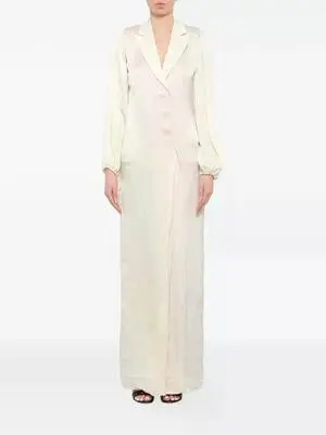 LANVIN Satin Notched-lapel Dress
