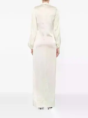 LANVIN Satin Notched-lapel Dress