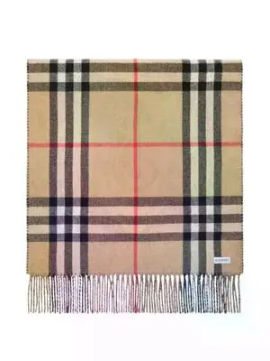 Burberry Reversible Etched Knight Cashmere Scarf