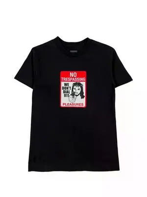 PLEASURES Graphic-print T-shirt - Black