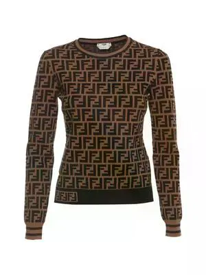 Fendi Zucca Pattern Knit Sweater