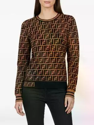 Fendi Zucca Pattern Knit Sweater