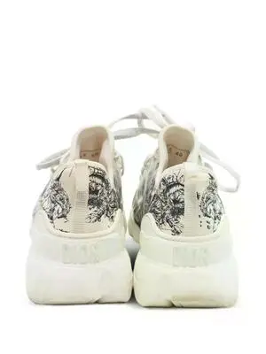 Dior D-connect Lace-up Sneakers With Zodiac Print - White