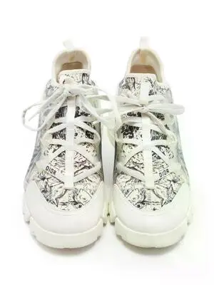 Dior D-connect Lace-up Sneakers With Zodiac Print - White