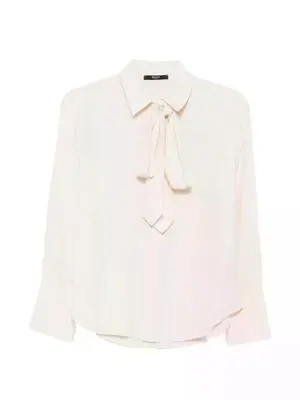Seventy Pussy-bow Long-sleeve Blouse - Neutrals