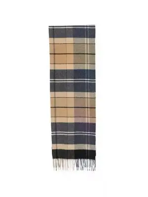 Barbour Inverness Tartan Fringed-edge Scarf - Neutrals