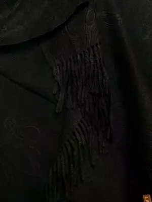 Liu Jo Logo-embroidered Fringed Scarf