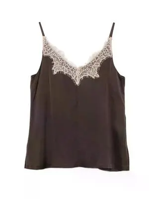 Seventy Lace-trim Blouse - Brown